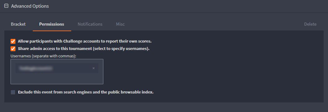 Challonge Tournament Bracket